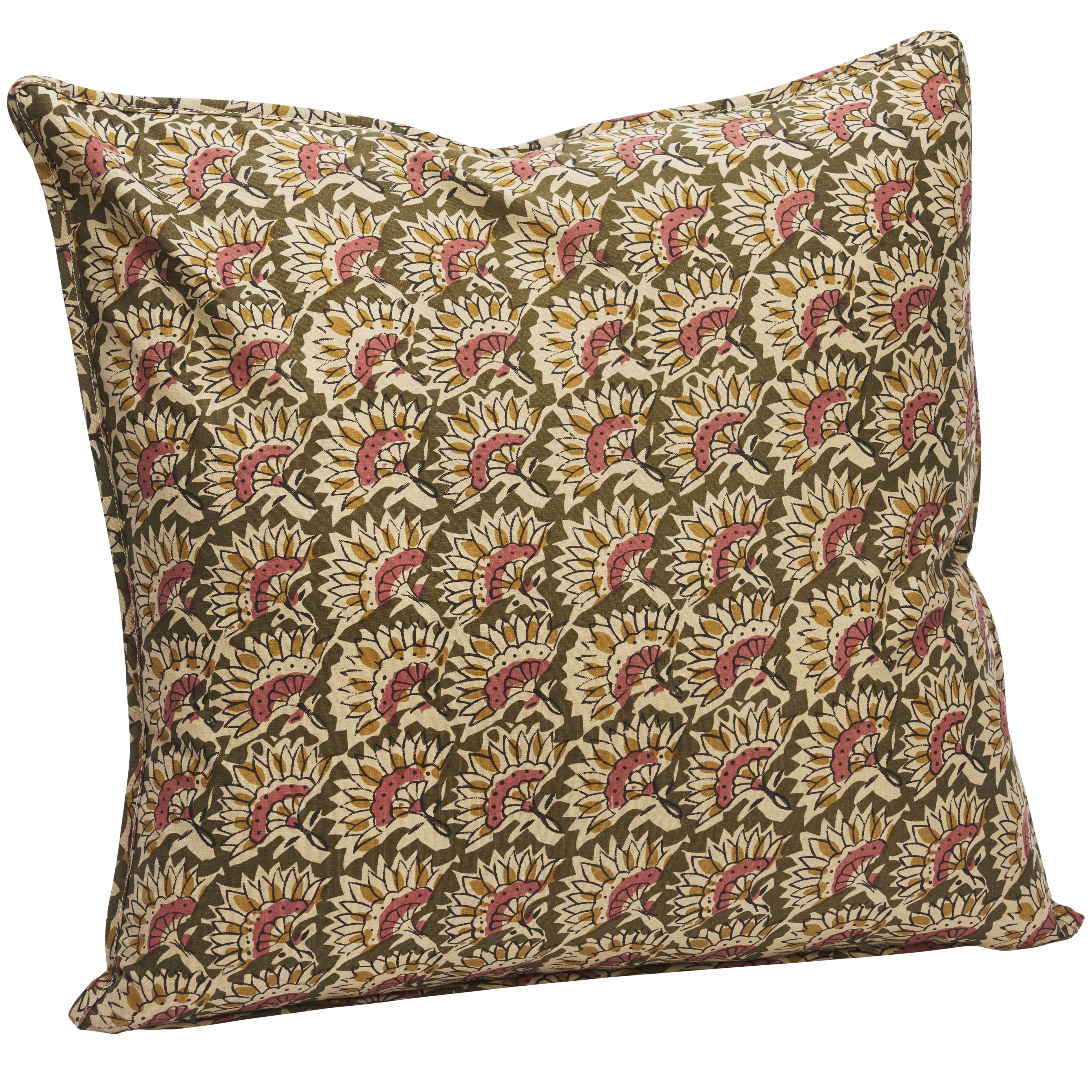 Printed Kuddfodral 50x50 cm, Oliv / Sand / Old Rose / Senapsgul ...
